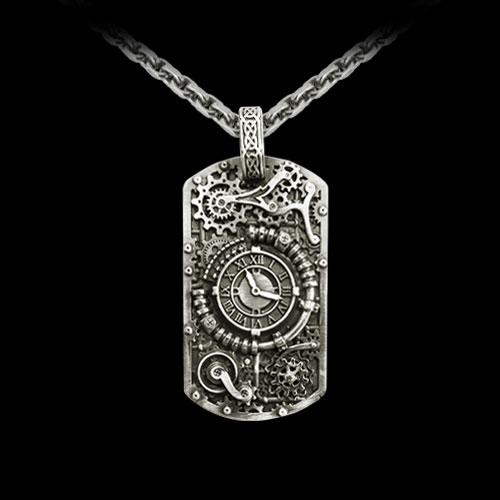 "Steampunk" Dog Tag Pendant